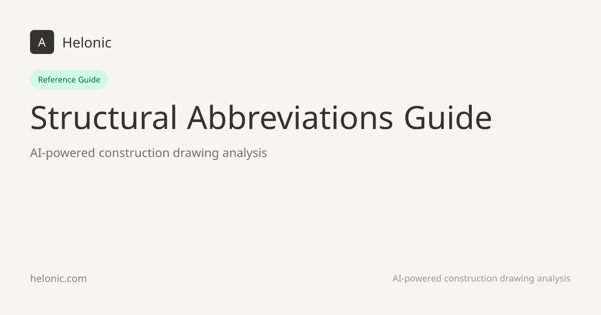 Structural Abbreviations Guide | Helonic